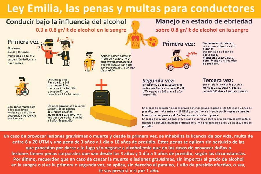 Ley Emilia ¿cuáles Son Las Sanciones Por Manejar En Estado De Ebriedad